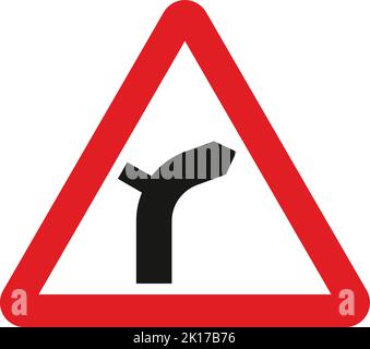 Vector Junction of bend ahead Road Sign Icon Stock Vector Image & Art ...