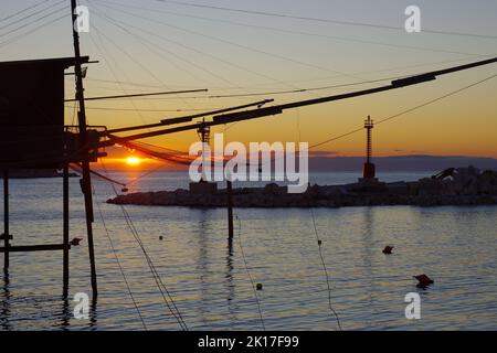 Termoli - Molise - The silhouette of a trabucco (ancient fishing ...