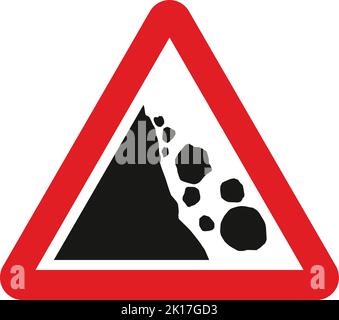Road Warning Sign, Falling Rocks , Falling Ice Stock Vector Image & Art ...
