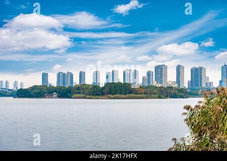 Across Lake Li, the city of Wuxi Stock Photo - Alamy