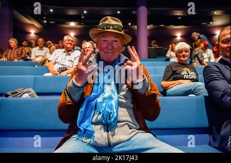 Dutch actor, Peter Faber is seen making a funny pose to the camera. On ...