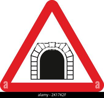 tunnel ahead road sign. sign tunnel icon. Vector road tunnel icon ...