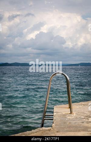 Swim ladder, Mali Iz, Island of Iz, Zadar archipelago, Dalmatia ...
