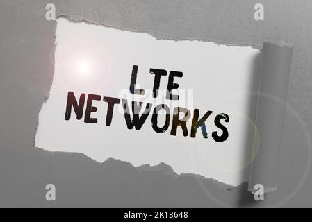 Writing displaying text Lte Networks, Business concept Fastest network ...