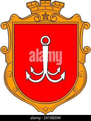 Coat of arms of the Ukrainian city of Odessa - Ukraine Stock Photo - Alamy