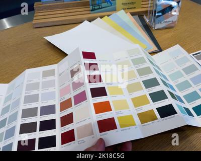 farrow and ball paint colour chart selection Stock Photo - Alamy