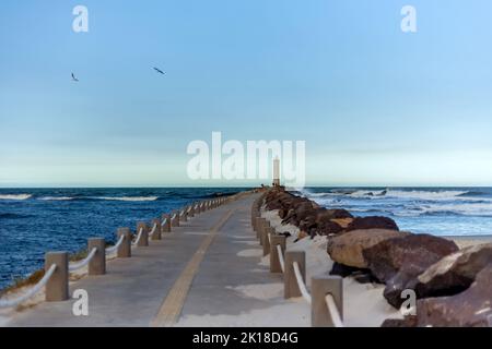 Torres Beach, RS, in a public space, on a winter afternoon Stock Photo ...