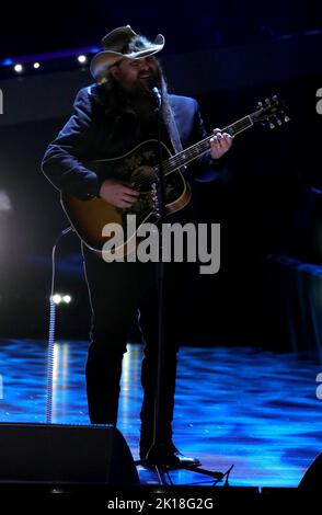 Chris Stapleton on stage for CMT GIANTS: VINCE GILL Stage Show, Fisher ...