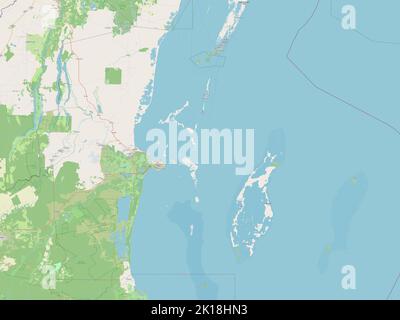 Belize, district of Belize. Open Street Map. Locations and names of ...