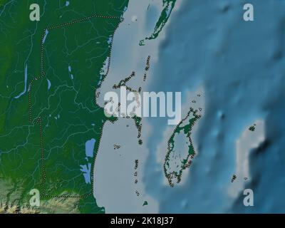 Belize, district of Belize. Elevation map colored in wiki style with ...
