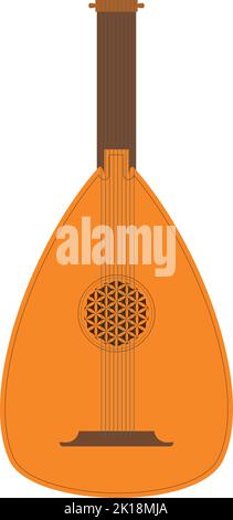 lute vector icon isolated on transparent background, lute logo concept ...