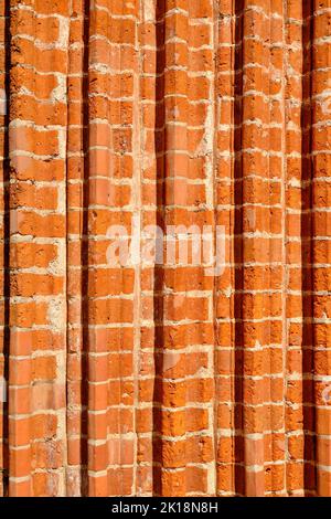 Jamb facings of a church portal with archivolts from the Brick Gothic ...