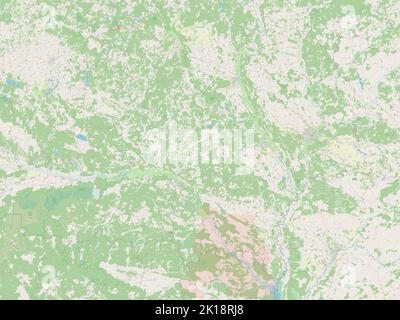 Homyel', region of Belarus. Open Street Map. Locations and names of ...