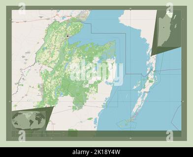 Corozal, district of Belize. Open Street Map Stock Photo - Alamy