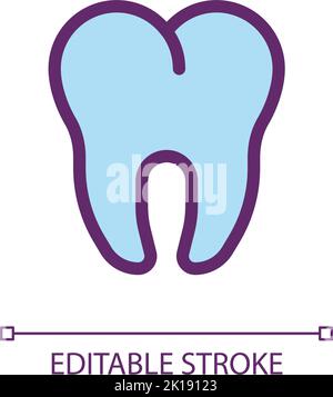 Tooth pixel perfect RGB color icon Stock Vector Image & Art - Alamy
