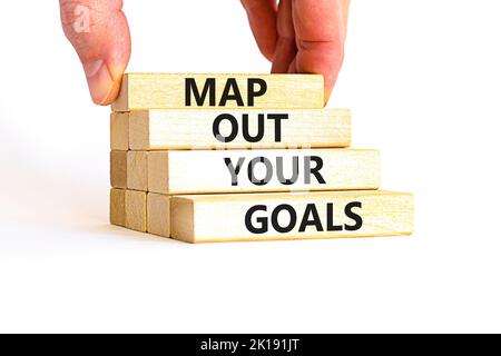 Support and map out your goals symbol. Concept words Map out your goals ...