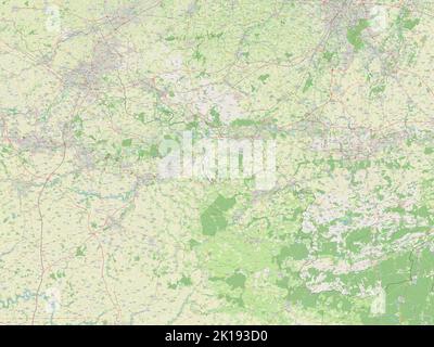 Hainaut, province of Belgium. Open Street Map. Locations and names of ...