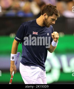 Cameron Norrie of Britain celebrates winning his men's singles fourth ...