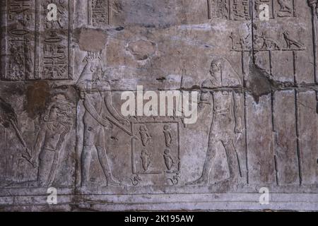 Picture of an Ancient Egyptian Drawings on the Walls of the Temple of ...