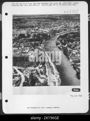 World War II, Ulm, Germany in destruction, July 22, 1945 Stock Photo ...