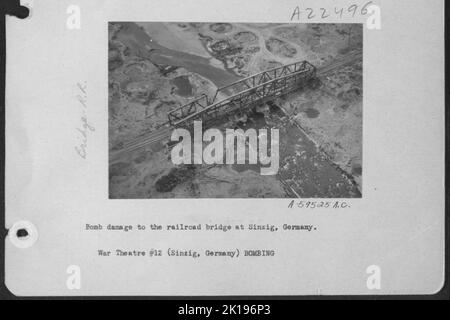 Bomb Damage To The Railroad Bridge At Sinzig, Germany Stock Photo - Alamy