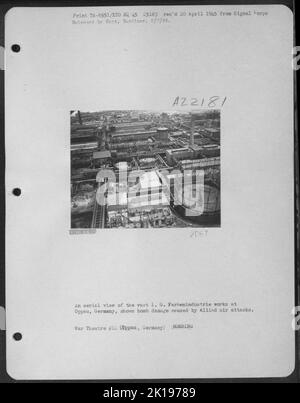 An Aerial View Of The Vast I.G. Farbenindustrie Synthetic Chemical ...