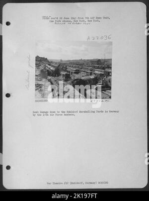 Damage Done In Muhldorf, Germany Marshalling Yards By 15Th Af Bombers ...