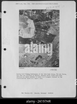 Bombs Burst In A Compact Cluster On The Marshalling Yards At Wiener ...