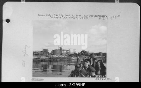 Destroyed Oil Refinery In Hamburg Harbor, As Seen By Aviation Writers ...