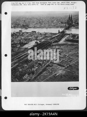 WW2 Allied Bomb damage Cologne Nazi Germany The Kölner Dom (Cologne ...