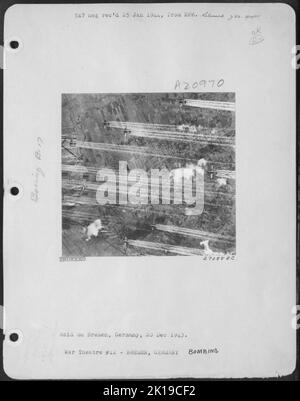 Raid on Bremen, Germany, 20 Dec 1943 Stock Photo - Alamy