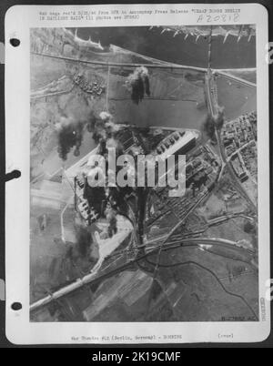 Flying Fortresses of the U.S. Army 8th, Air Force attacked targets at ...