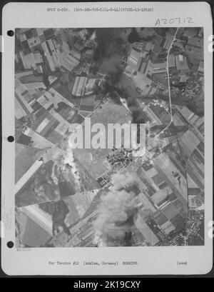 Bombs Burst Squarely On Their Target, The Herman Goeringsteel Works At ...