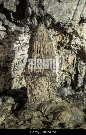 Interior of Polovragi cave, Romania. The Polovragi Cave is the largest ...