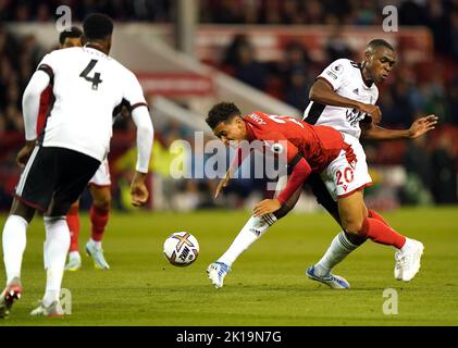 Issa Diop of Fulham during the Fulham v Nottingham Forest Premier ...