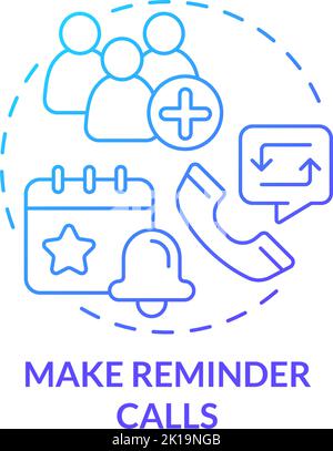 Make reminder calls concept icon Stock Vector Image & Art - Alamy