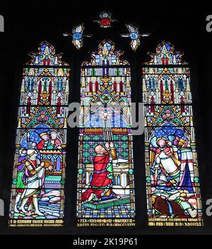 Stained-glass windows in Ely Cathedral, Cambridgeshire Stock Photo - Alamy
