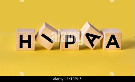 HIPAA symbol. Concept words HIPAA health insurance portability ...