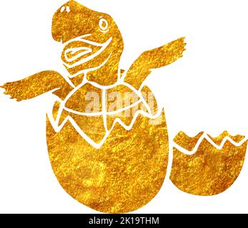 Hand drawn tortoise hatching vector illustration Stock Vector Image ...