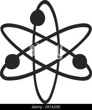Hand Drawn Symbol of Nuclear Model of Atom Structure - Doodle Vector ...