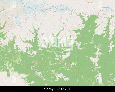Bumthang, district of Bhutan. Open Street Map. Locations of major ...