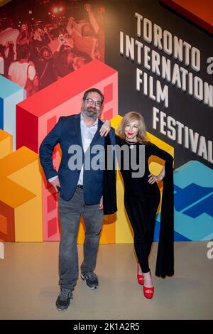 Anna Fishbeyn and Jesse Sneddon attend the screening of “Galaxy 360” at ...