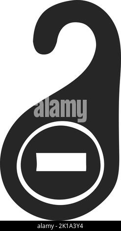 Hand drawn Door handle label icon in sticker style vector illustration ...