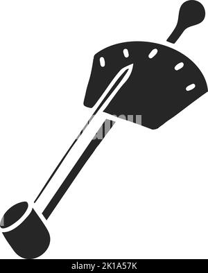 Hand drawn torque wrench icon in gold foil texture vector illustration ...