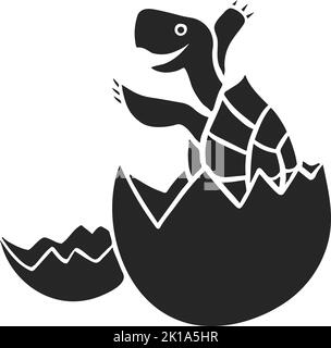 Hand drawn tortoise hatching icon in gold foil texture vector ...