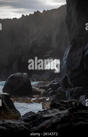Rocky coast of Cap Mechant, Réunion Island, France Stock Photo - Alamy