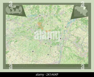 Limburg, province of Belgium. Open Street Map Stock Photo - Alamy