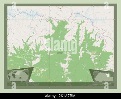 Lhuentse, district of Bhutan. Open Street Map Stock Photo - Alamy