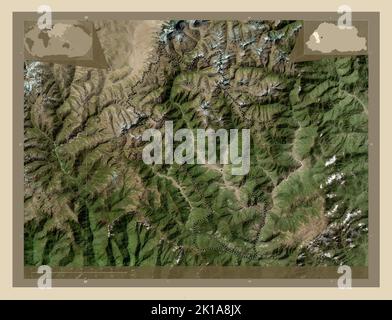 Paro, district of Bhutan. High resolution satellite map Stock Photo - Alamy