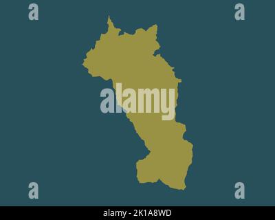 Paro, district of Bhutan. Solid color shape. Locations and names of ...